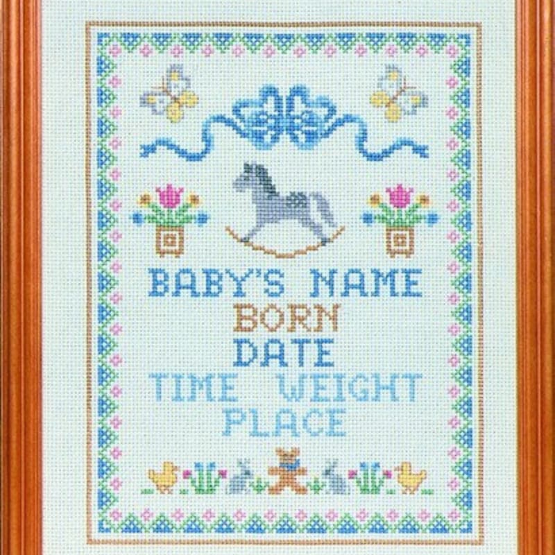 Birth Sampler - Etsy