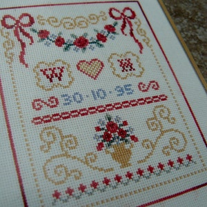 CSM 505 Ruby Wedding Bows Anniversary Cross Stitch Sampler Kit - Etsy