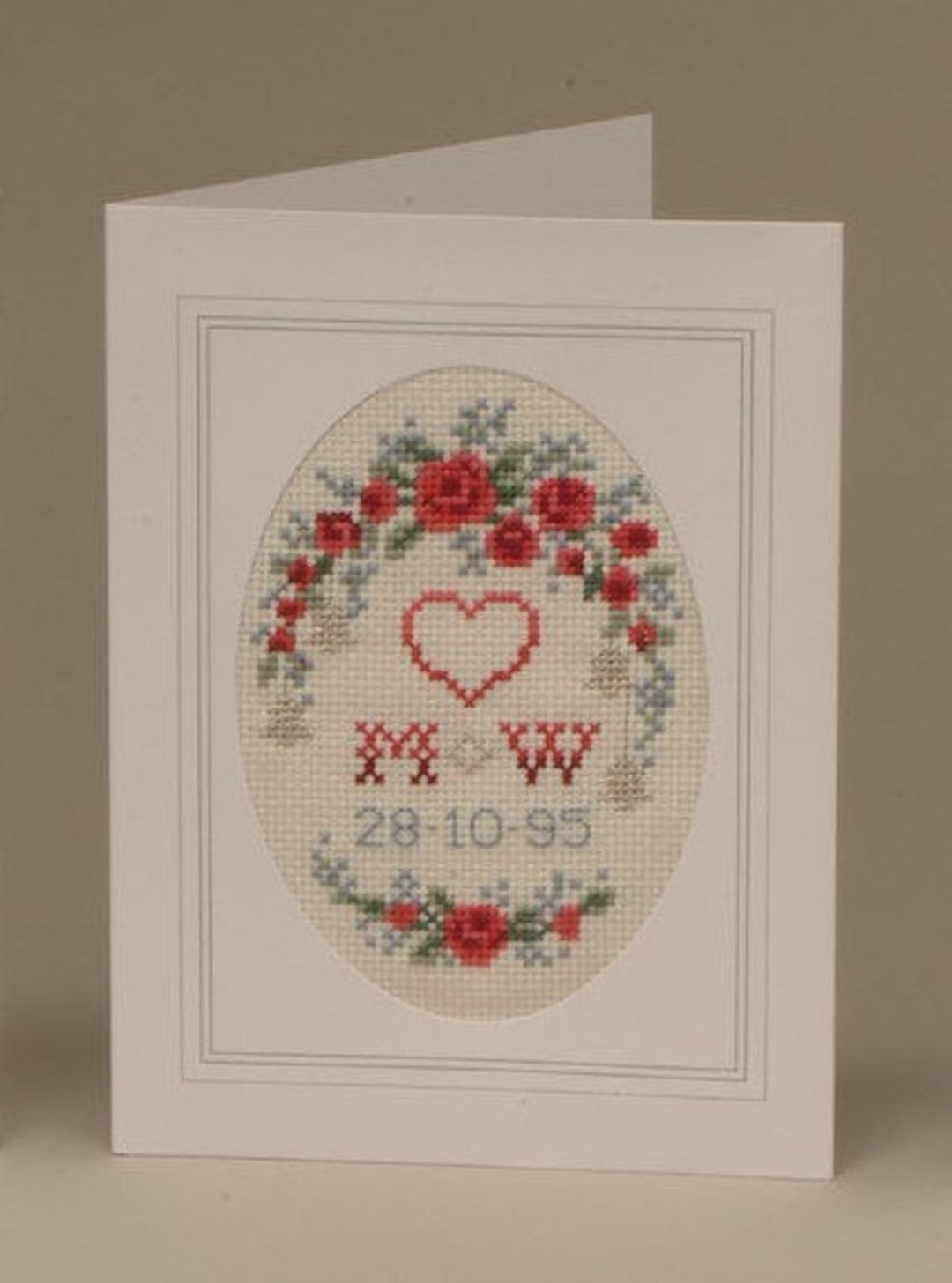CD 566 Ruby Wedding Anniversary Cross Stitch Card Kit - Etsy