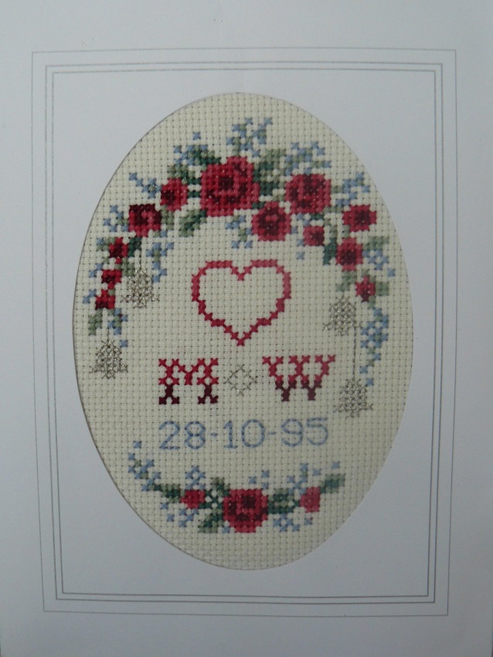 CD 566 Ruby Wedding Anniversary Cross Stitch Card Kit - Etsy
