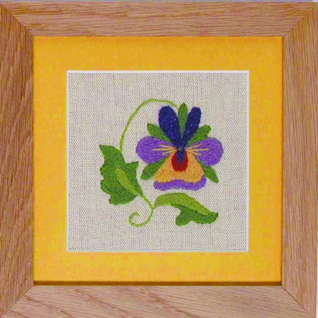 CW 422 Pansy Starter Beginners Crewel Embroidery Kit - Etsy UK