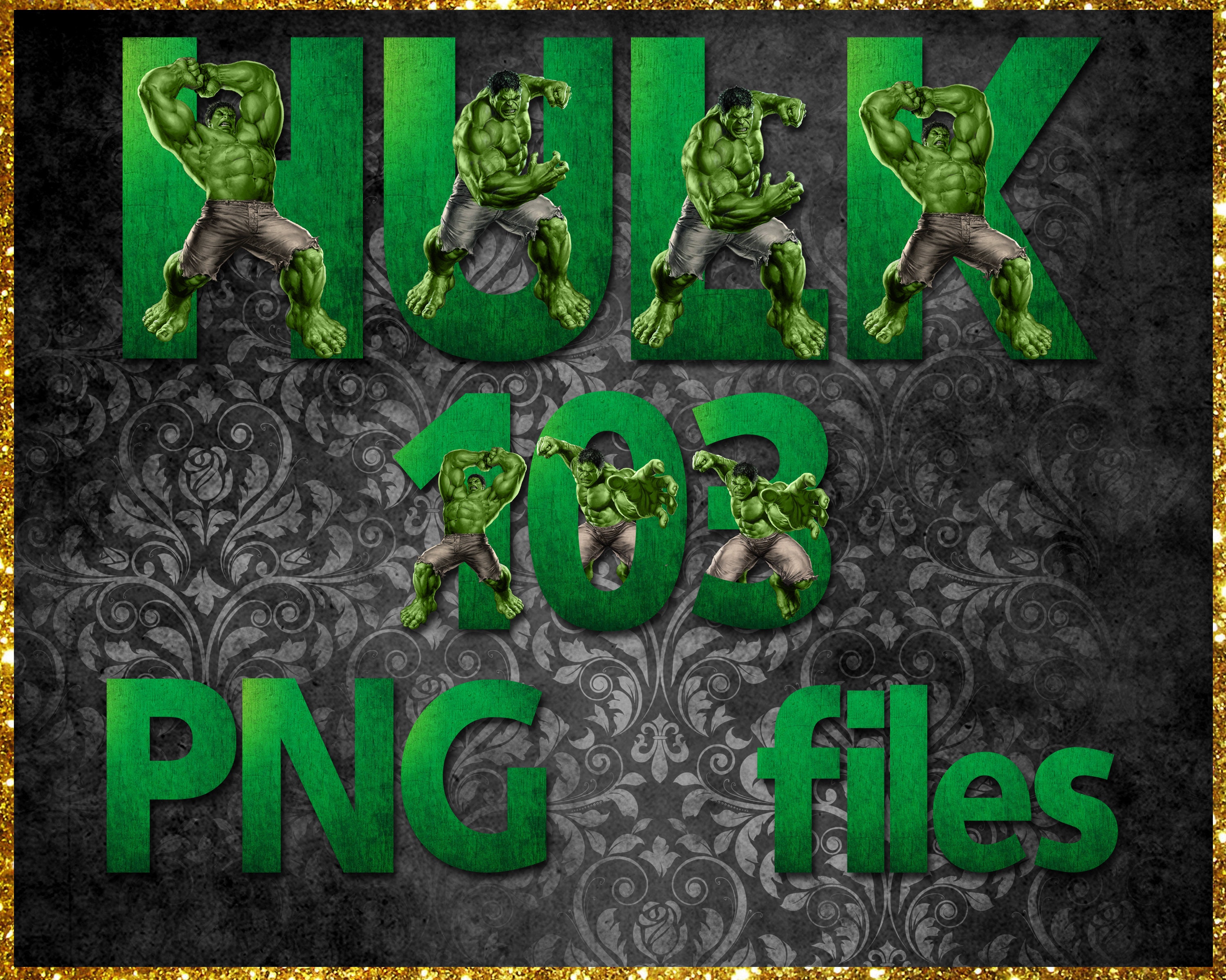 The Hulk Alphabet Clipart The Hulk Letters The Hulk Numbers | Etsy