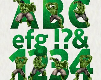 Hulk letters | Etsy