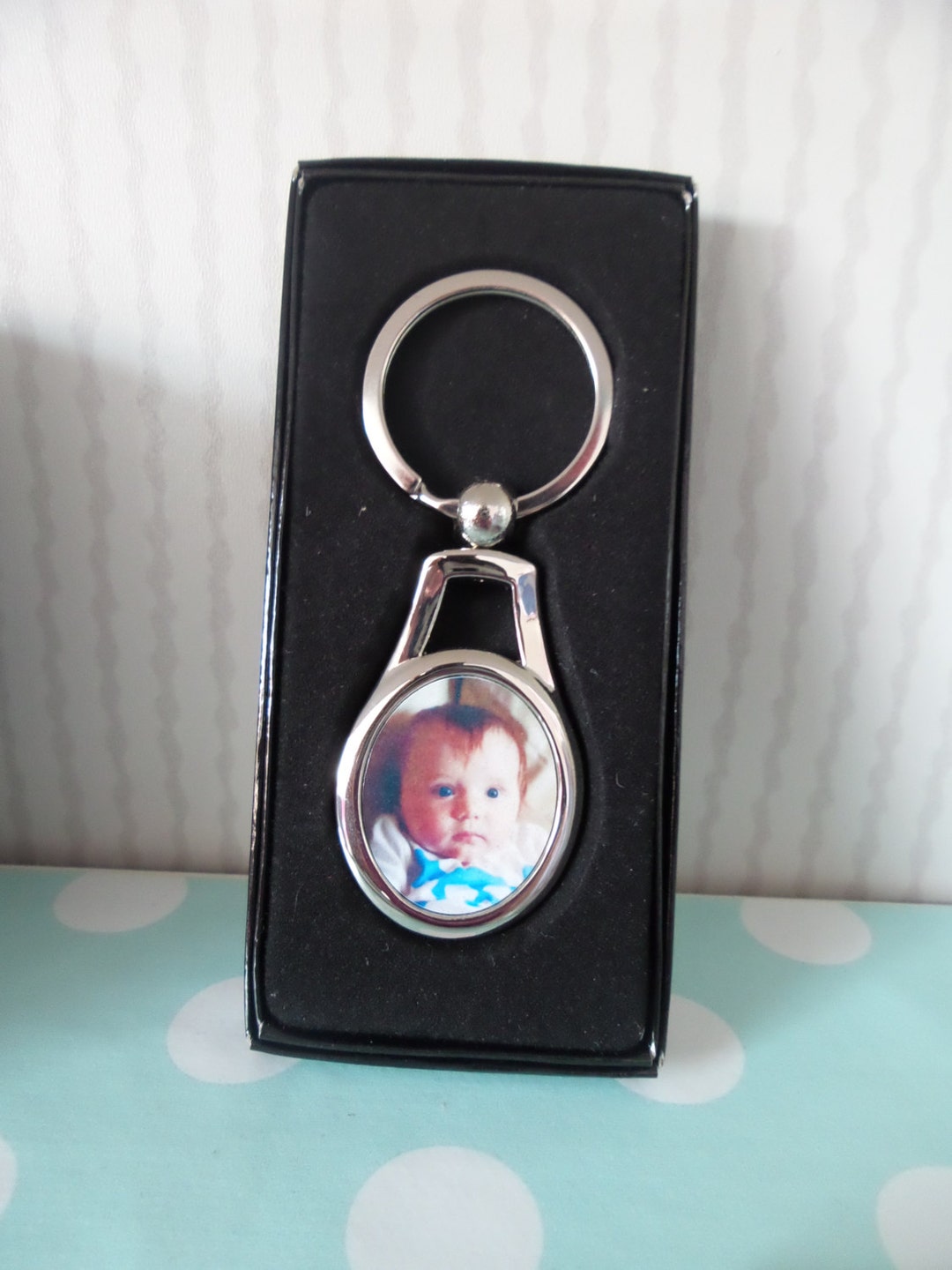 Personalised Metal Photo Keyrings Custom Made - Etsy España
