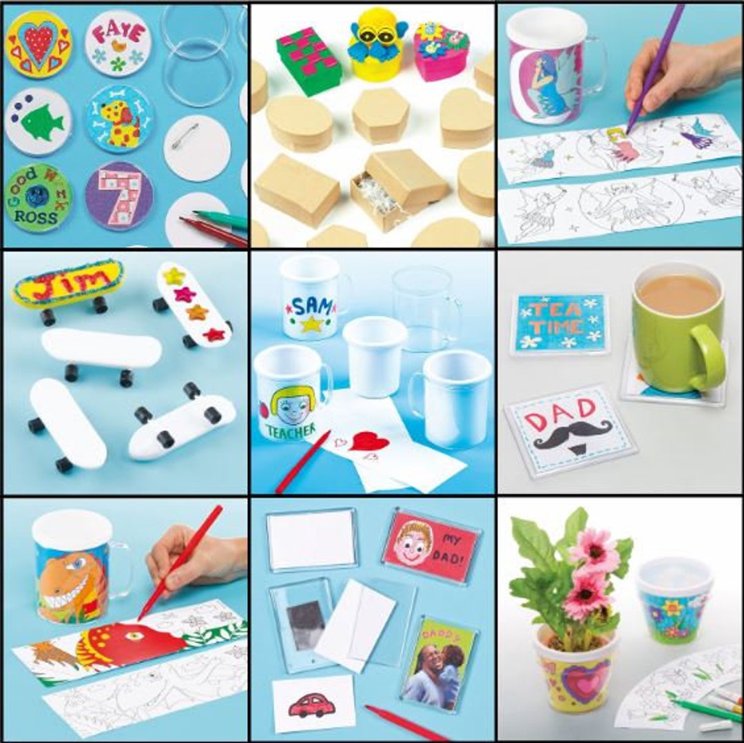 Colour-in Creative Craft Kit Design Your Own Rainy Day - Etsy