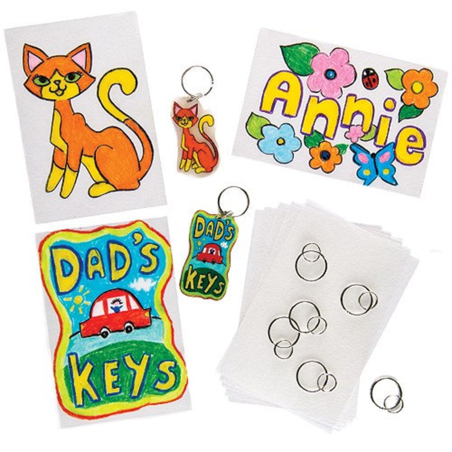 Creative Craft Kit Design Your Own Keyrings Set of 4 Rainy - Etsy