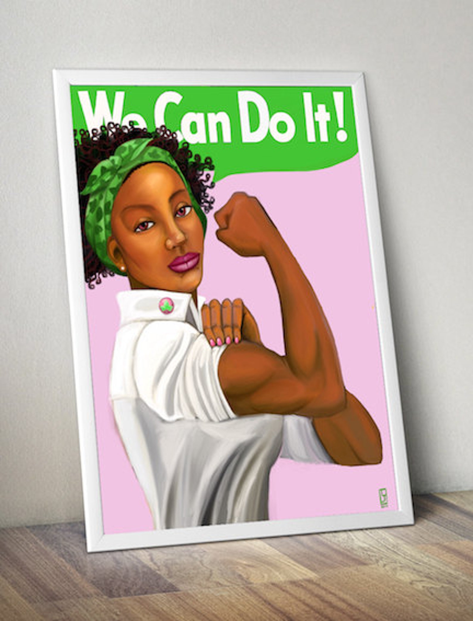 We Can Do It Pink & Green - Etsy