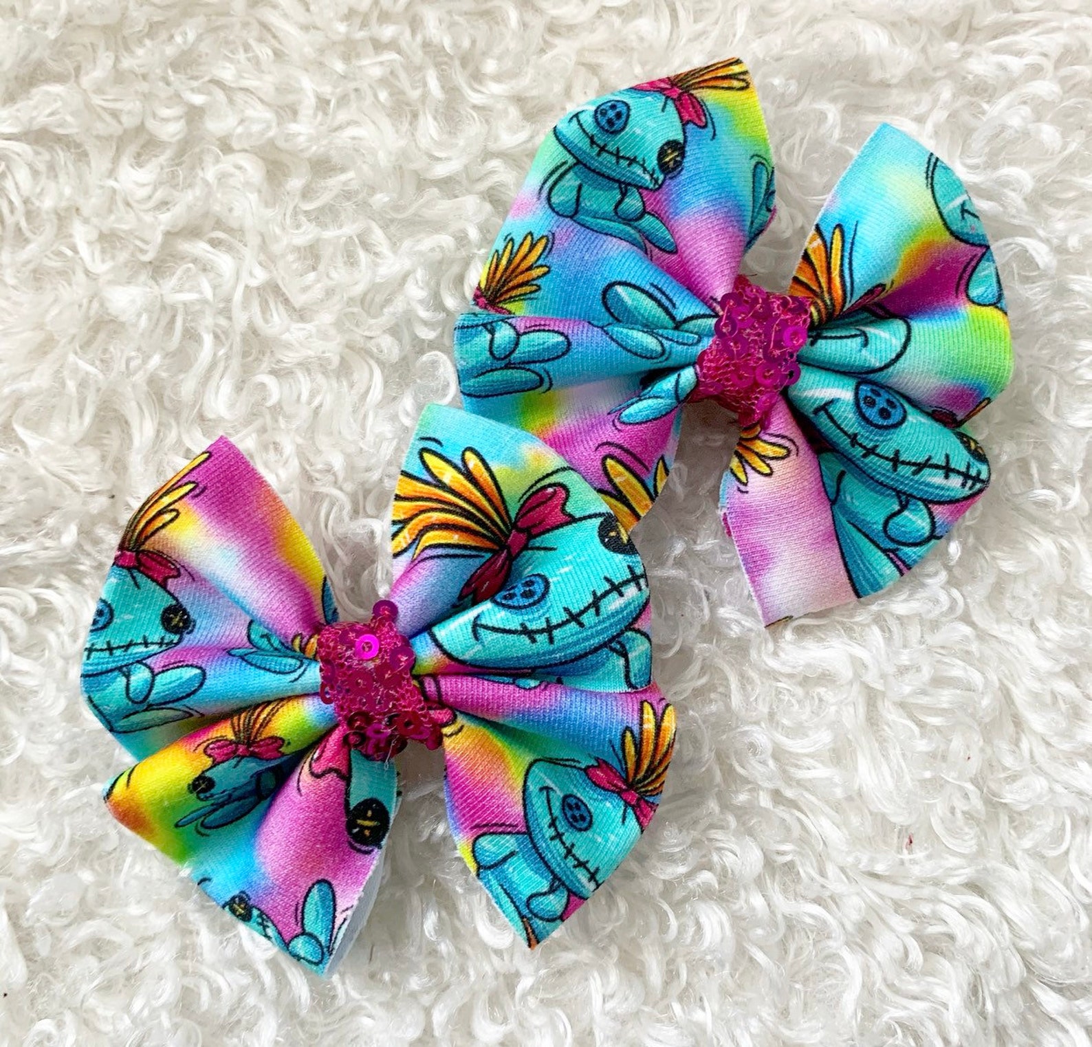 Tropical Stitches Floppy Bow Head Wrap Messy Bow Baby - Etsy