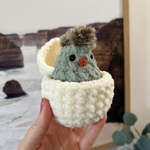 Colorful Hatching Chick / Crochet Chick With Eggshell / Multi Color ...