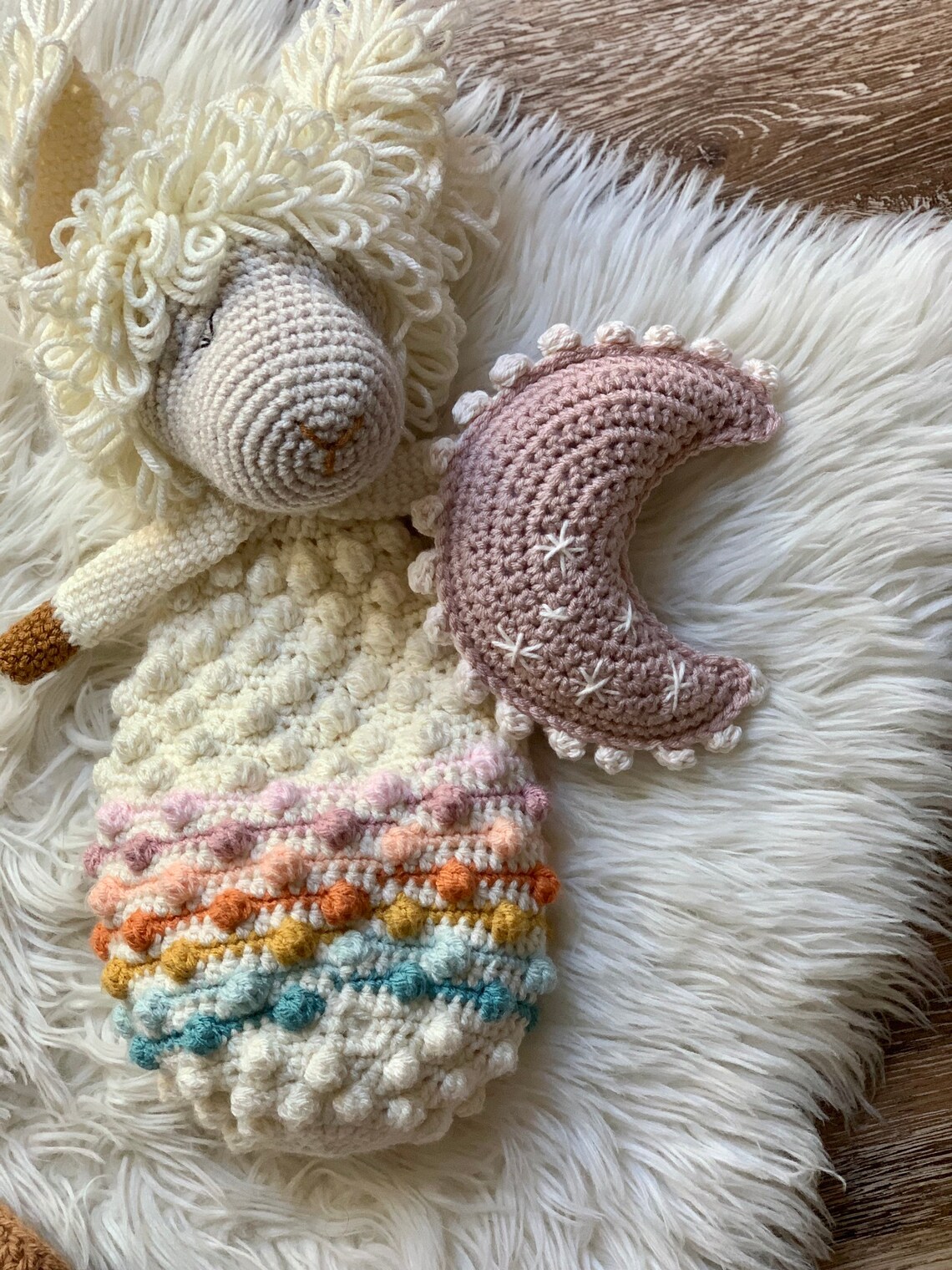 Moon Rattle / Crescent Moon Rattle / Crochet Baby Rattle / | Etsy