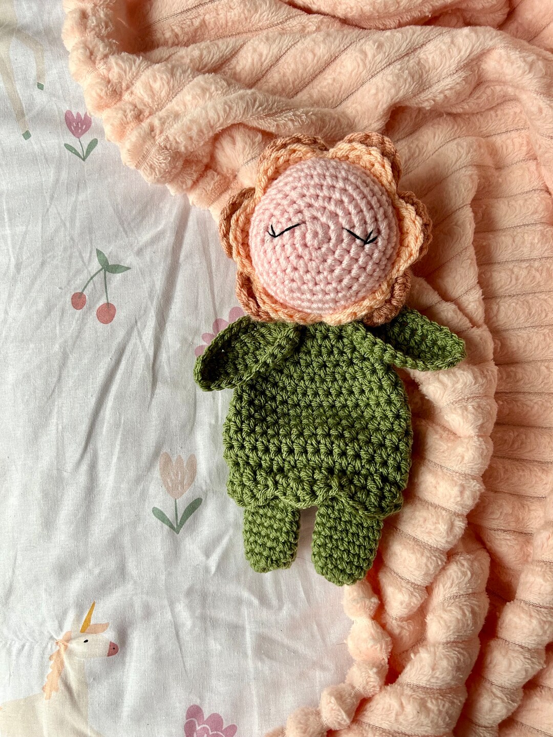 Flower Buddy Lovey / Poppy Flower / Flower Snuggler / Nursery Decor ...