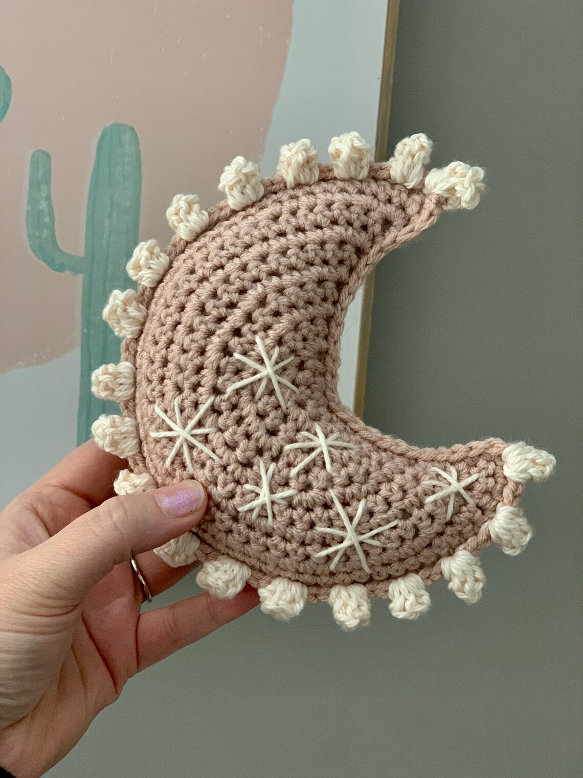 Moon Rattle / Crescent Moon Rattle / Crochet Baby Rattle / | Etsy