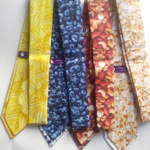 Photo Realistic Food Themed Neckties Broccoli, Popcorn, Blueberry ...