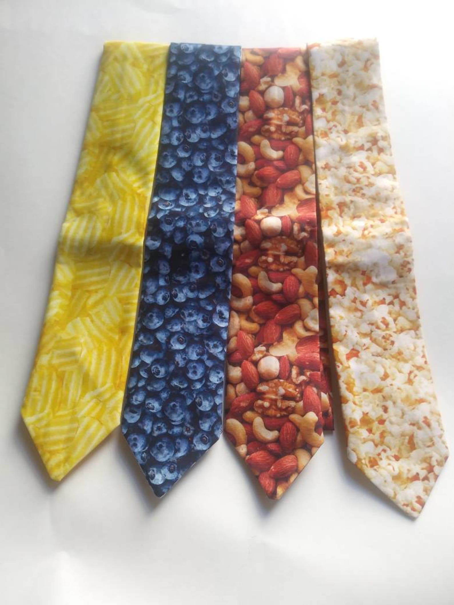 Photo Realistic Food Themed Neckties Broccoli Popcorn | Etsy