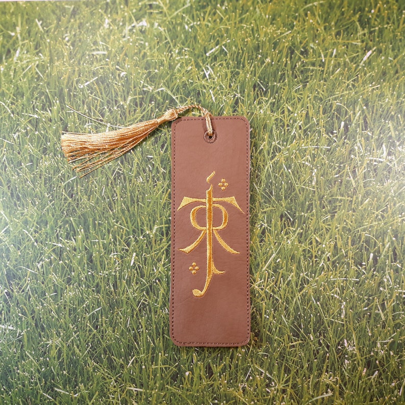 Tolkien Embroidered Bookmark // Lord Rings Middle Earth | Etsy