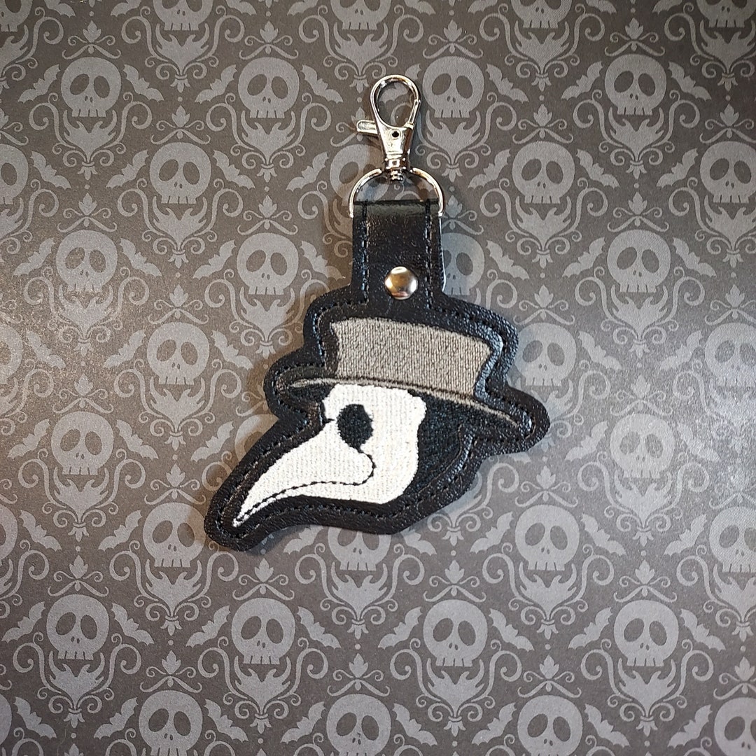 Plague Doctor Key Fob // Bag Tag Keychain - Etsy