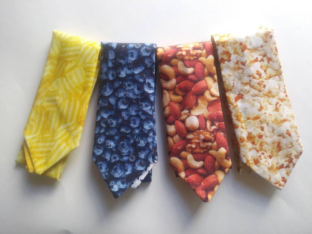 Photo Realistic Food Themed Necktie(s); Broccoli, Cheese, Blueberry ...