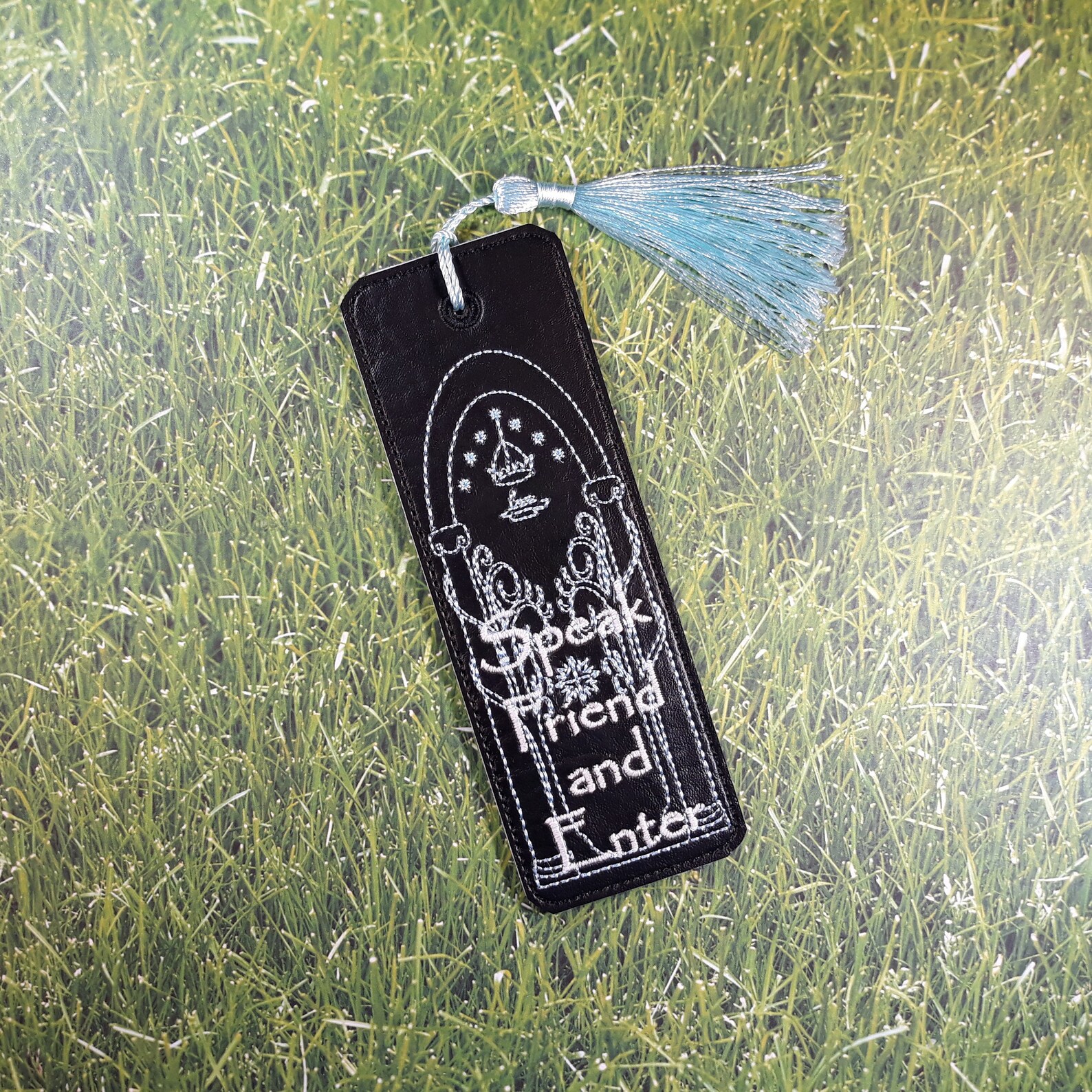 Middle Earth Embroidered Bookmark // Doors of of Durin // Tree of ...