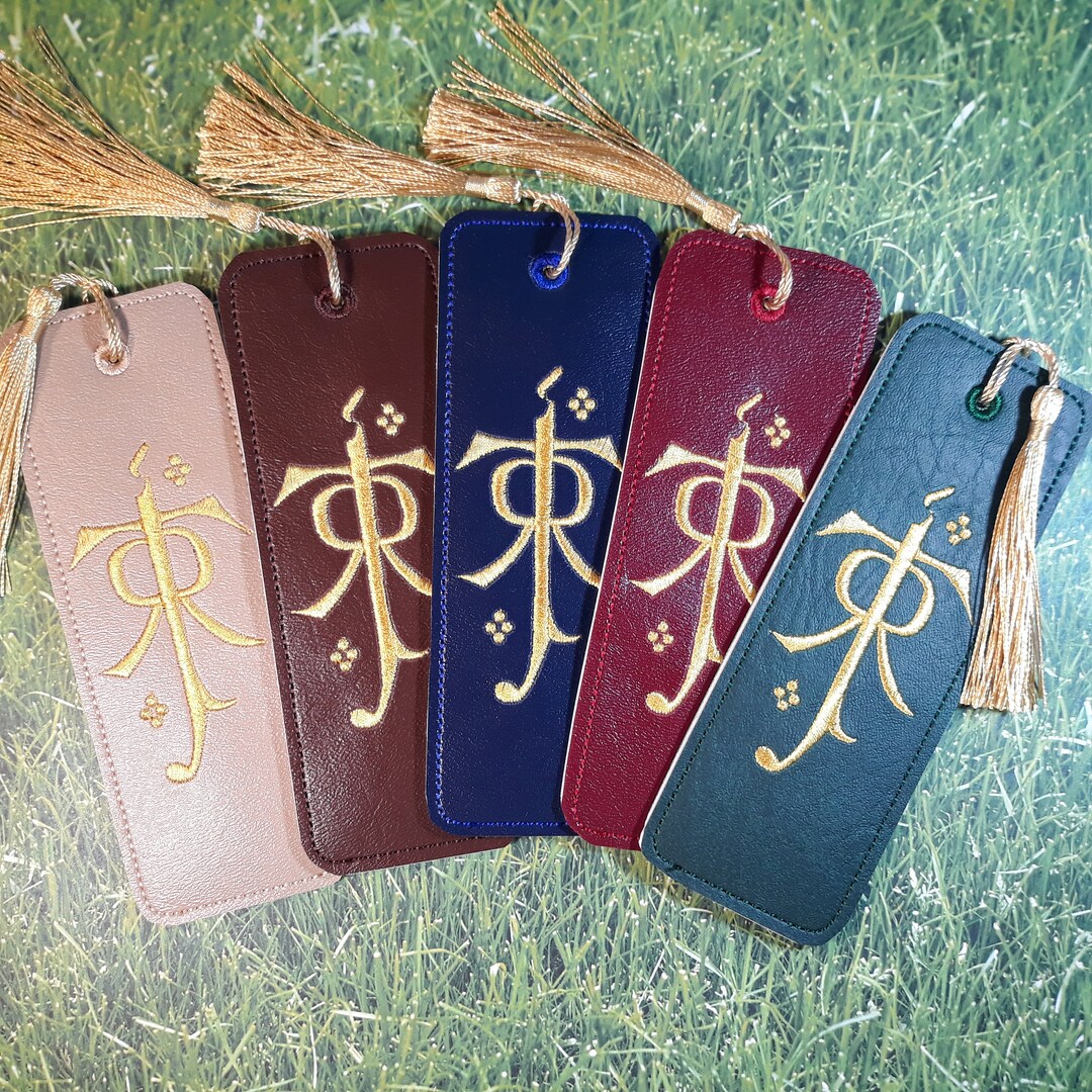 Tolkien Embroidered Bookmark // Lord Rings Middle Earth **tassel May ...