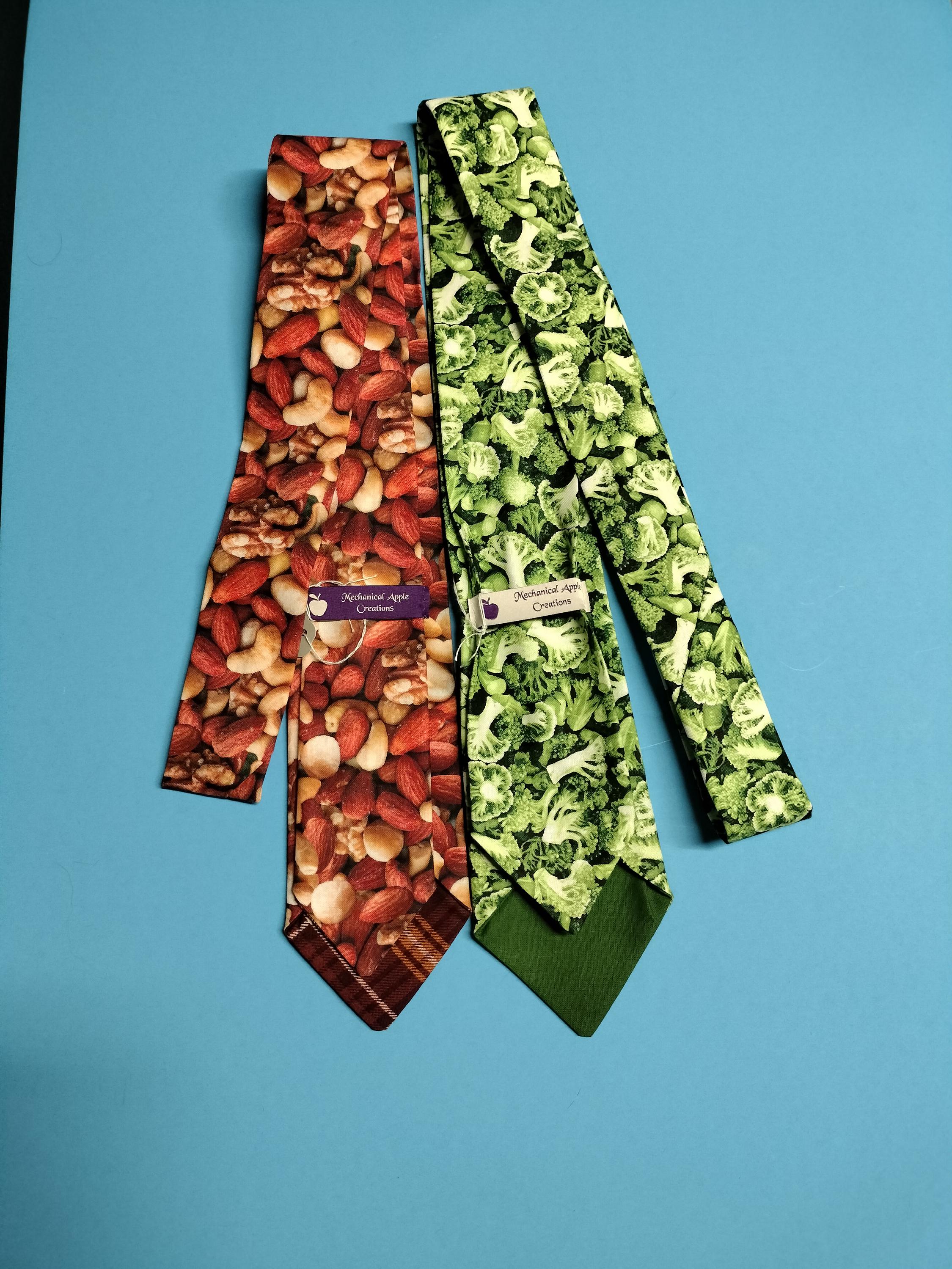 Photo Realistic Food Themed Necktie(s); Broccoli, Cheese, Blueberry ...