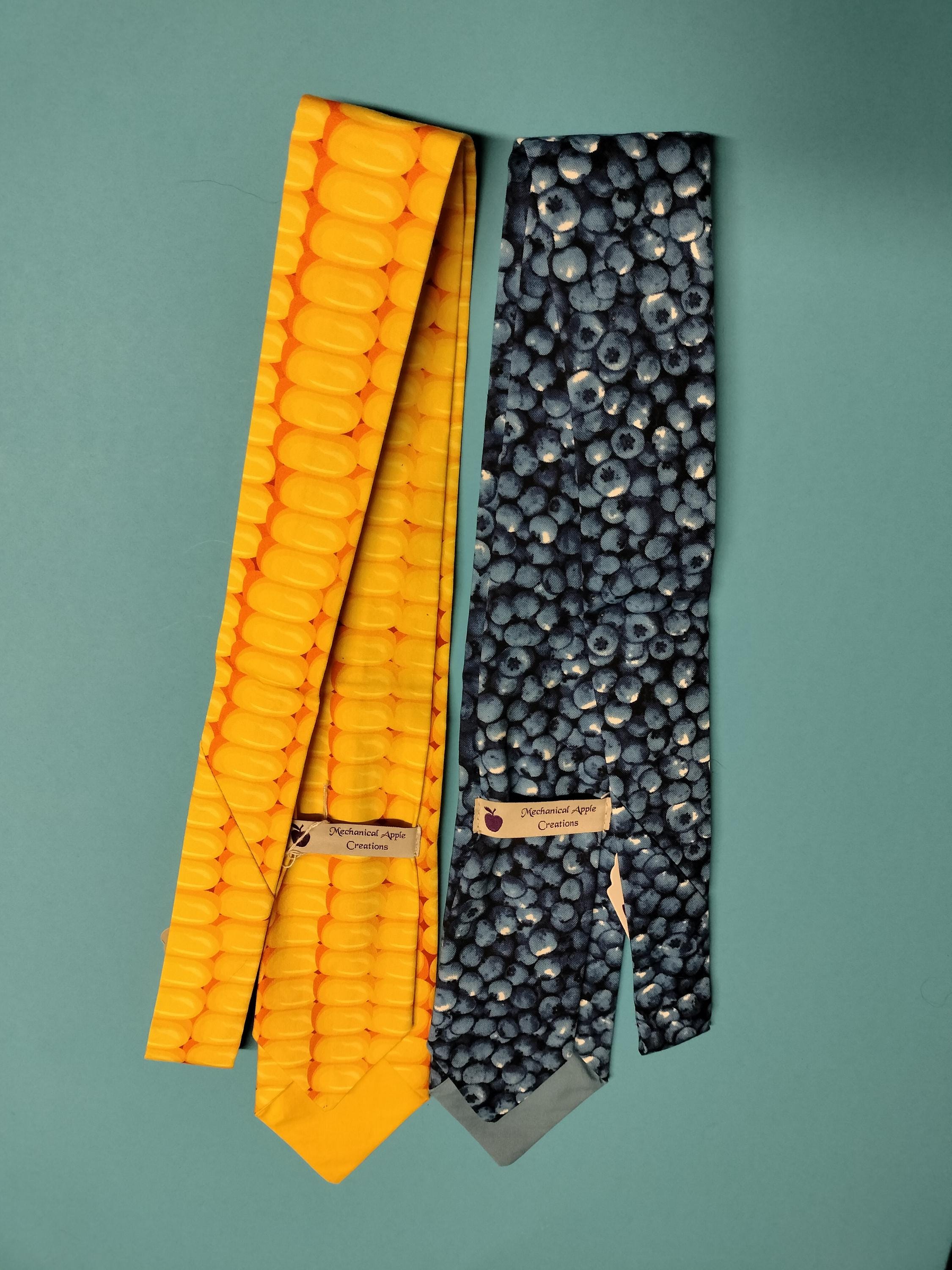 Photo Realistic Food Themed Necktie(s); Broccoli, Cheese, Blueberry ...
