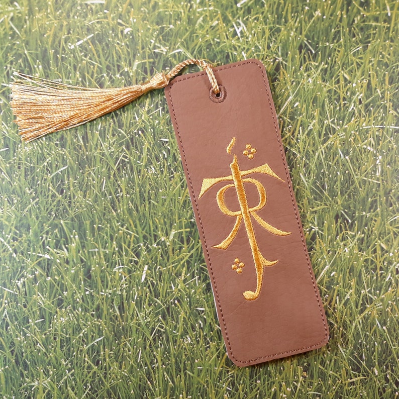 Tolkien Embroidered Bookmark // Lord Rings Middle Earth | Etsy