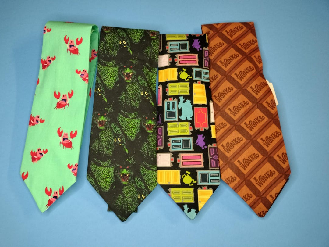 Movie Themed Necktie(s); Kaiju Chocolate Factory Vendetta Dream Doors ...