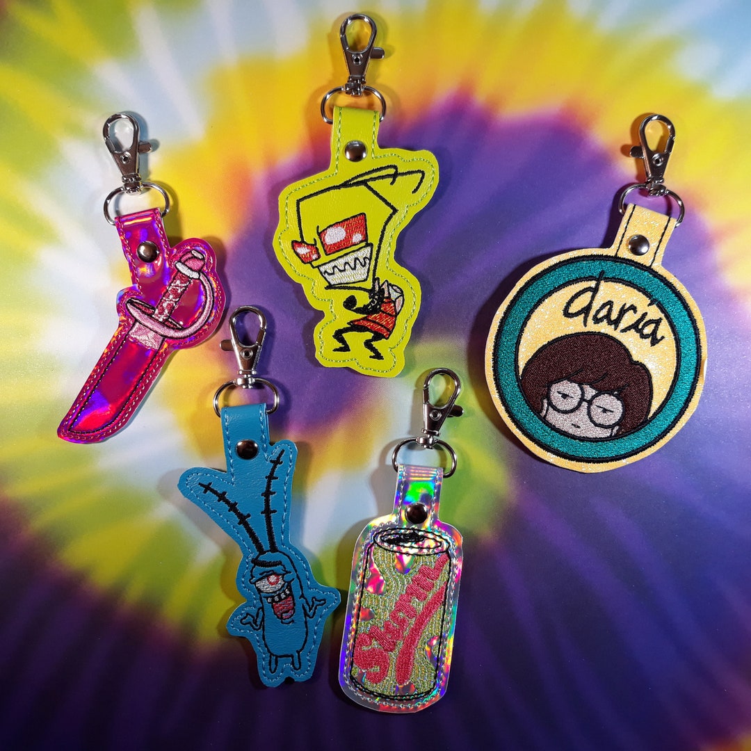 Cartoon Key Fobs // Keychain Bag Tag - Etsy