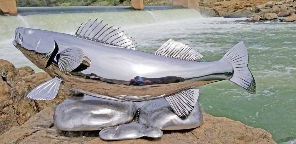 30" Walleye - Polished Stainless Sculpture. - Etsy