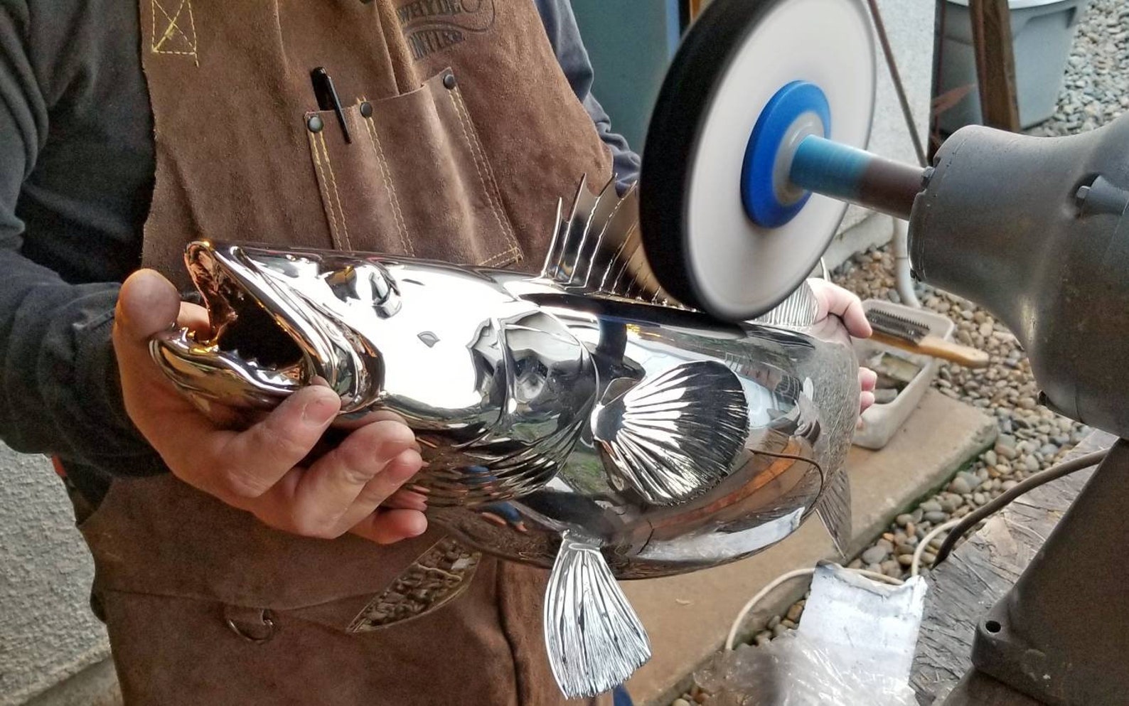 30" Walleye - Polished Stainless Sculpture. - Etsy