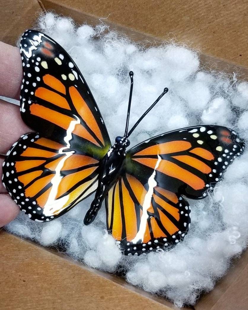 5.5" Monarch Butterfly, Metal-butterfly, Replica-butterfly, Metal-art ...