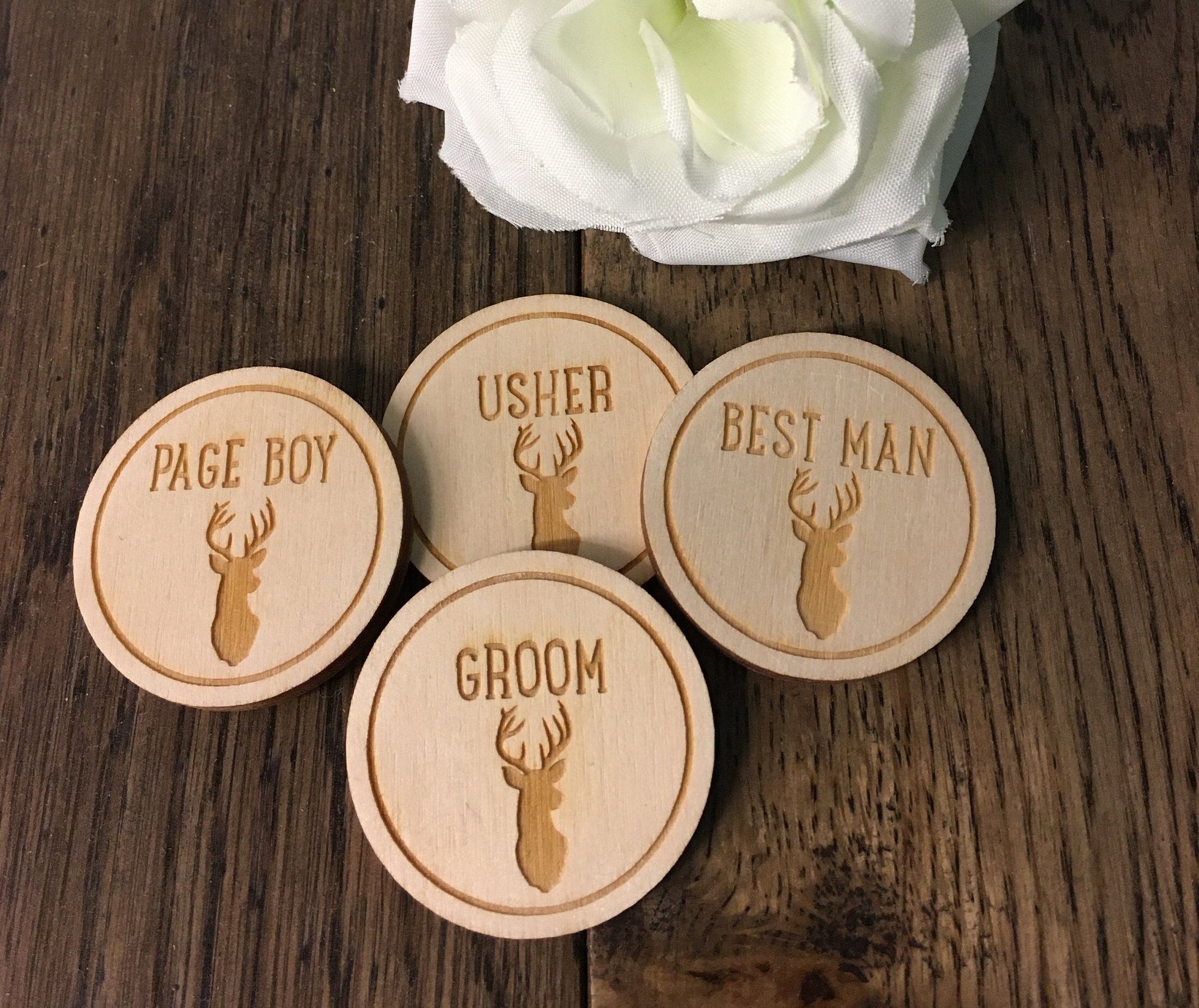 Custom Badges Personalised With Names and Roles for for Bridal | Etsy