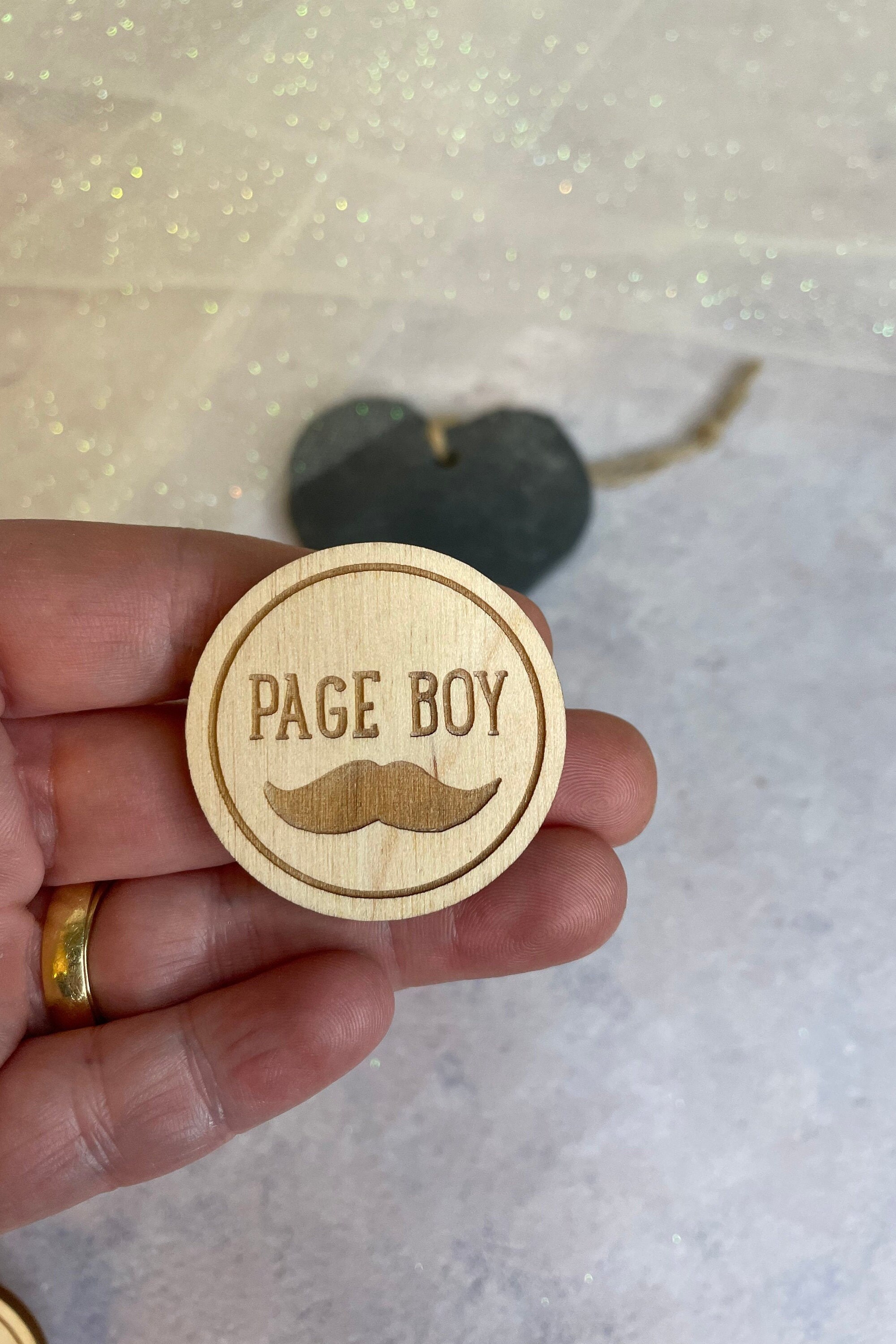Page Boy Badge an Engraved Wedding Party Badge or Page Boy | Etsy