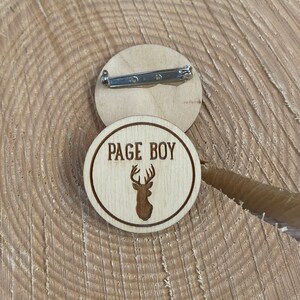 Page Boy Badge an Engraved Wedding Party Badge or Page Boy Gift ...