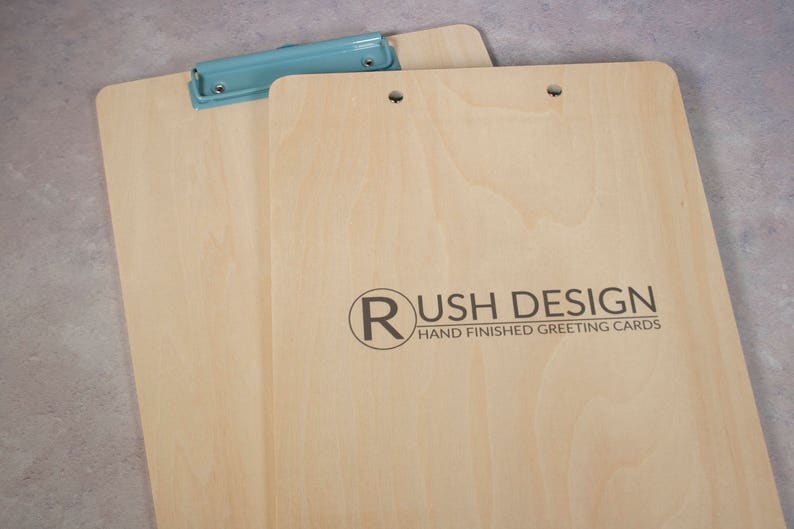 Branded Clipboard Printed With Your Logo This Wooden | Etsy UK