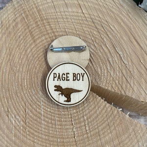 Page Boy Badge an Engraved Wedding Party Badge or Page Boy Gift ...