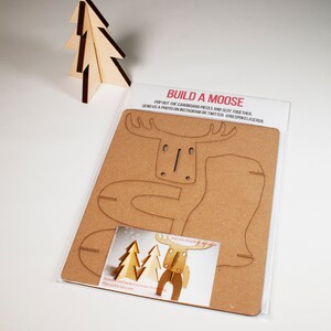 Build A Moose Christmas Card a Flat Pack Fun Gift for Moose Lovers ...