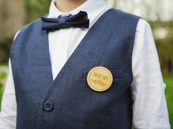 Page Boy Badge an Engraved Wedding Party Badge or Page Boy | Etsy