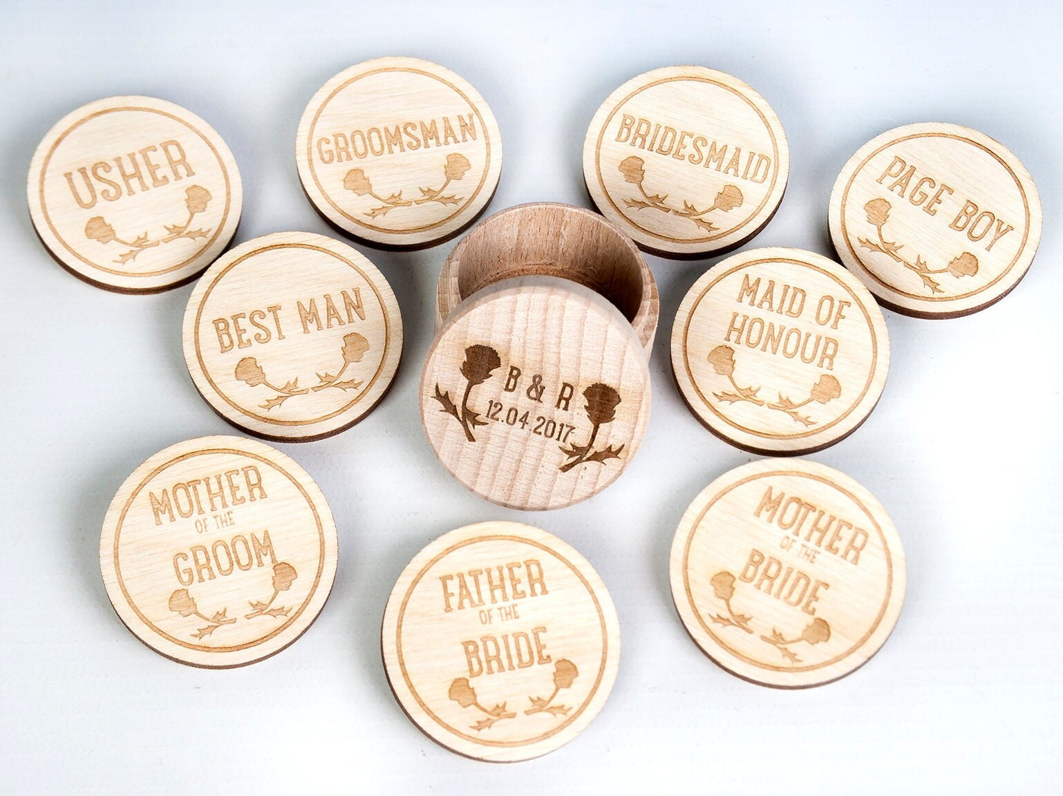 Custom Badges Personalised With Names and Roles for for Bridal - Etsy UK