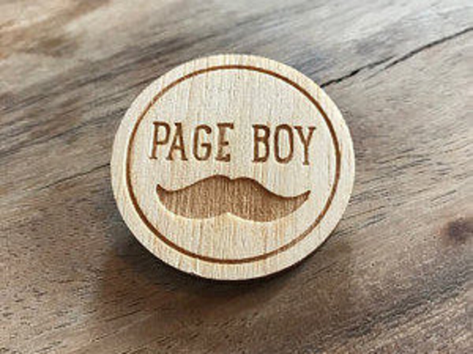 Page Boy Badge an Engraved Wedding Party Badge or Page Boy | Etsy