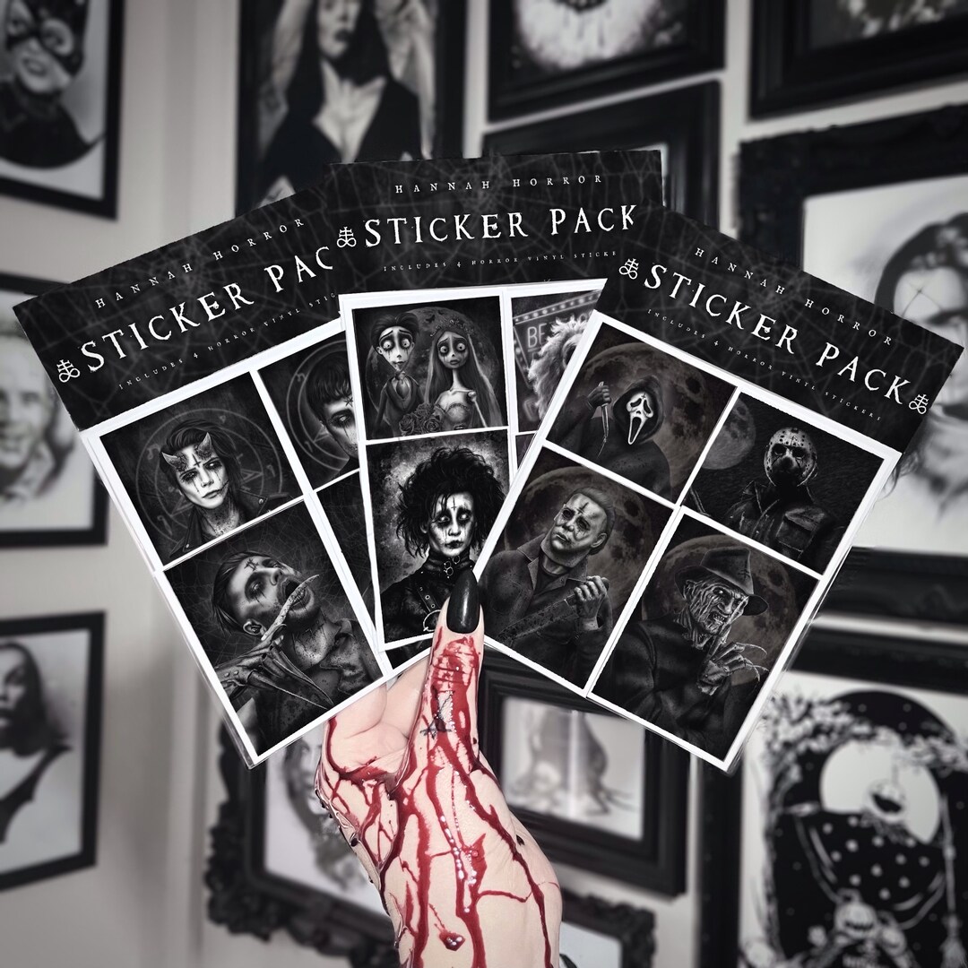 Horror Sticker Packs 6 Different Packs to Choose From Tim Burton ...
