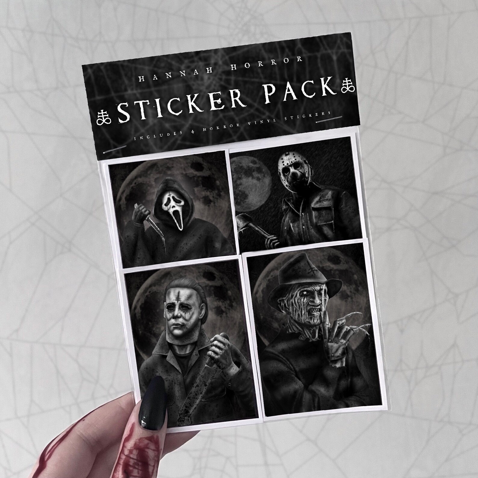 Horror Sticker Packs 6 Different Packs to Choose From Tim - Etsy