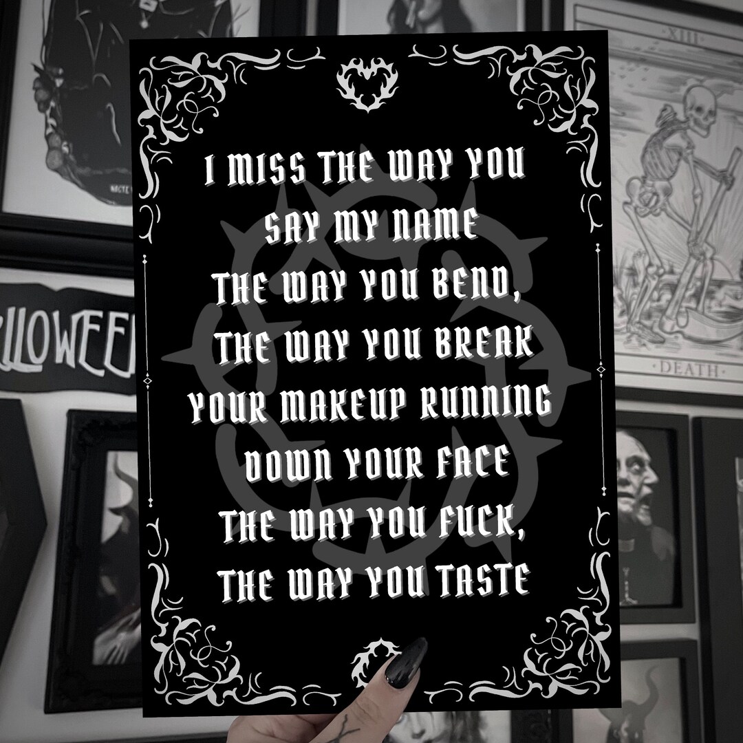 Death of Peace of Mind Inspired A5 Gothic Quote Print - Etsy