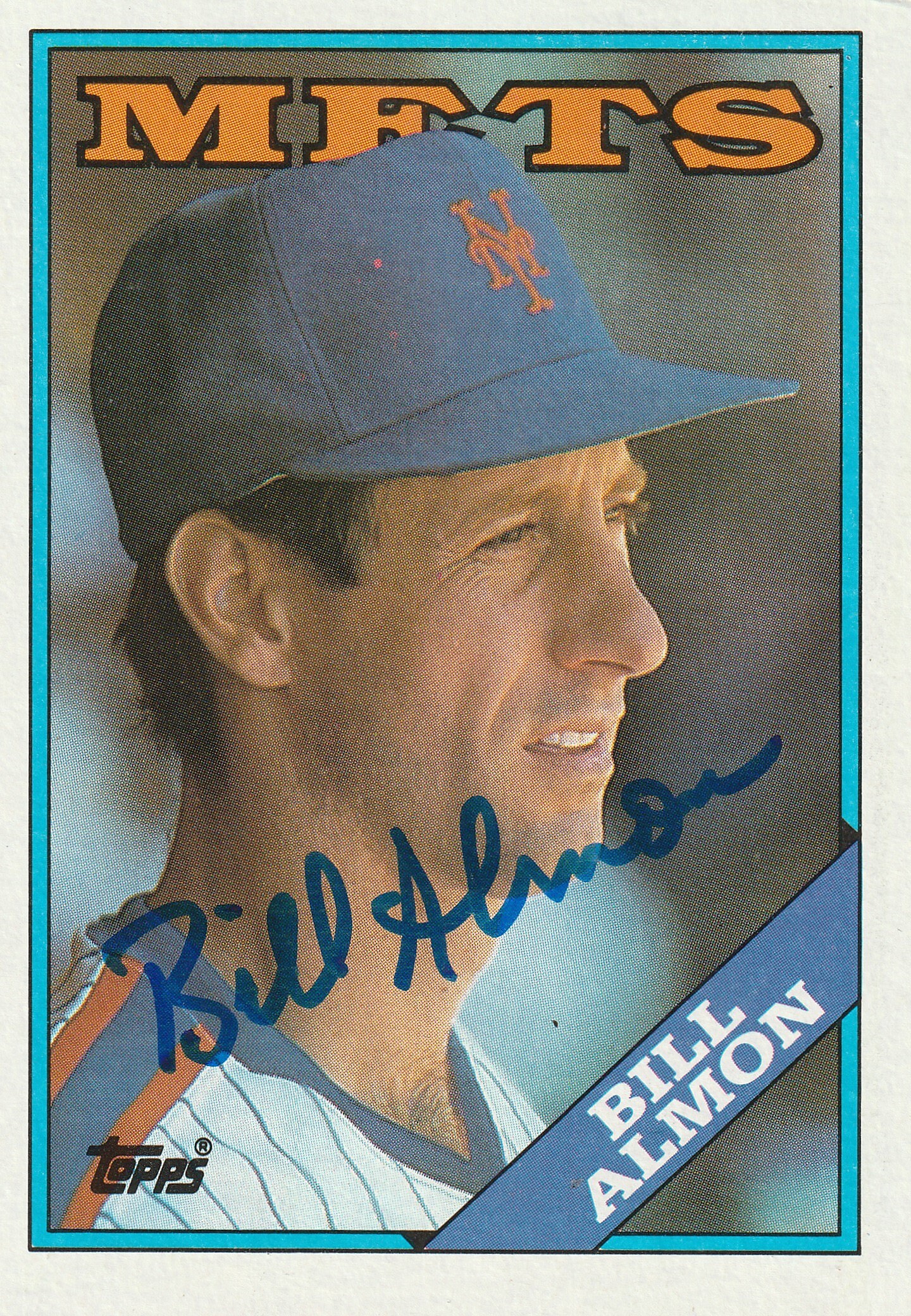 Bill Almon AUTOGRAPHED Baseball Trading Card 1988 Topps 787 - Etsy