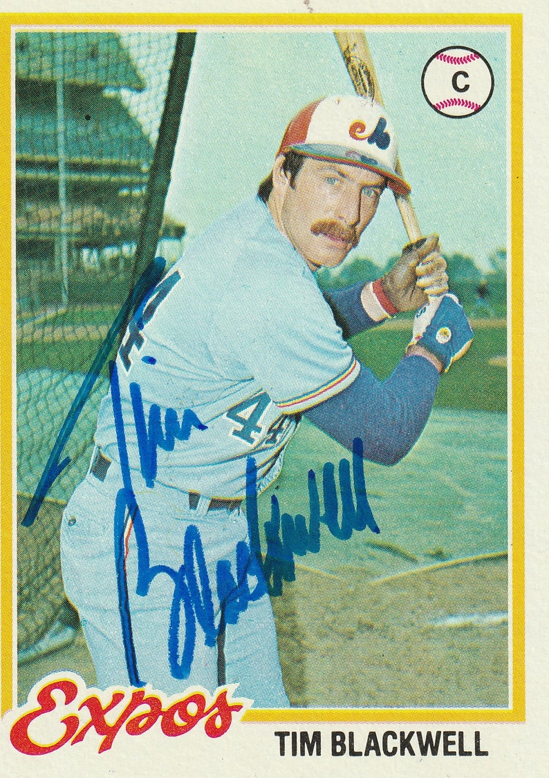 Tim Blackwell AUTOGRAPHED Baseball Trading Card 1979 Topps - Etsy