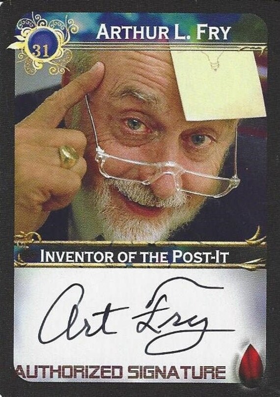 ARTHUR L. FRY Authentic Hand Signed Autographed Trading Card | Etsy