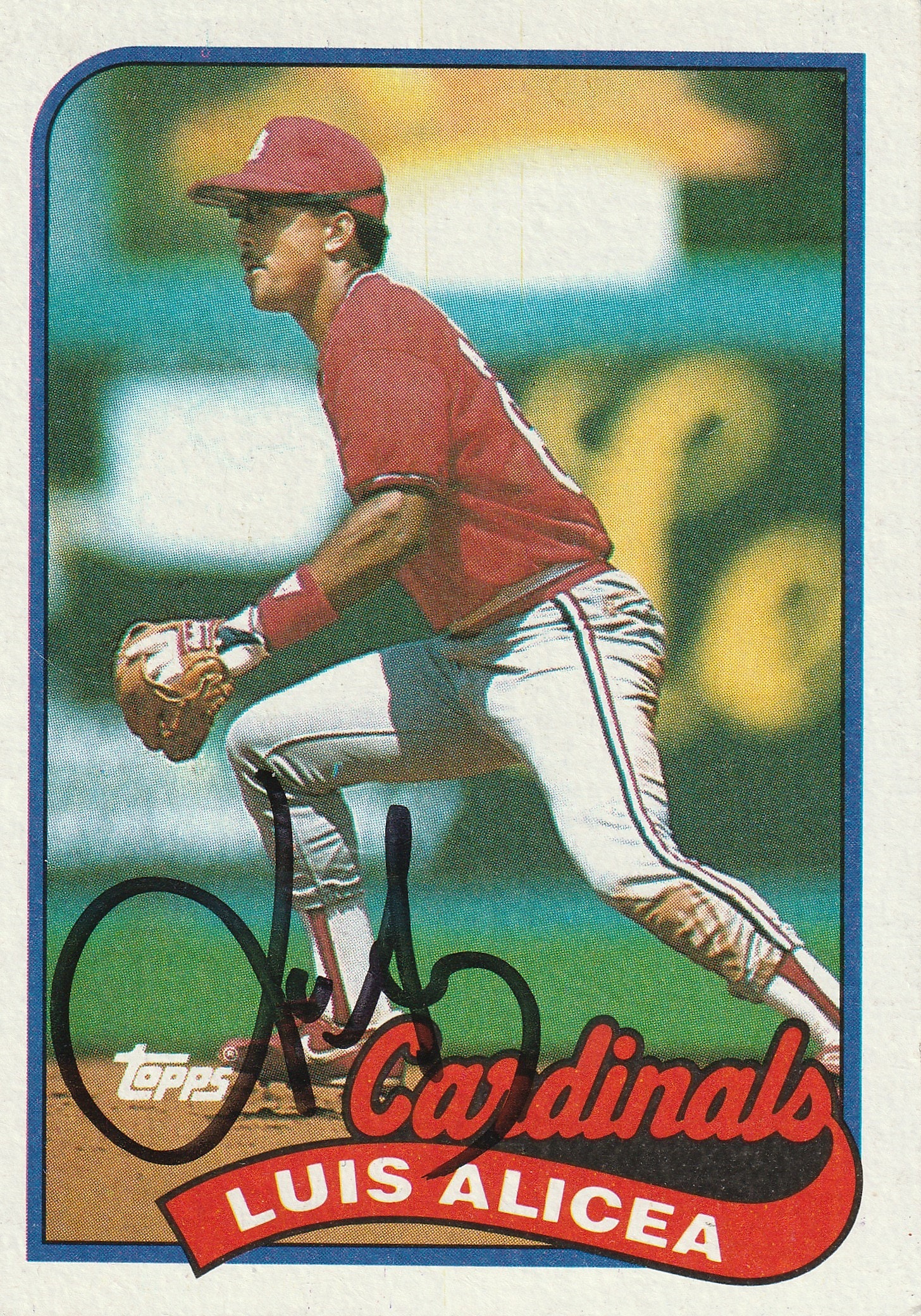 Luis Alicea AUTOGRAPHED Baseball Trading Card 1989 Topps | Etsy