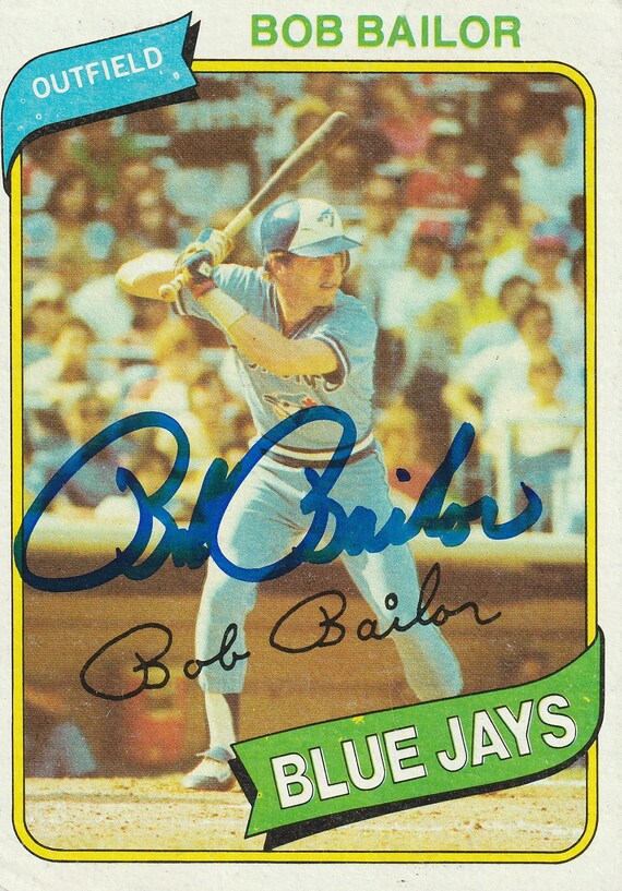 Bob Bailor AUTOGRAPHED Baseball Trading Card 1980 Topps 581 | Etsy