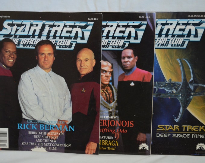 Star Trek Official Fan Club Magazine Lot 89, 91, 92 jan/feb, May/june ...