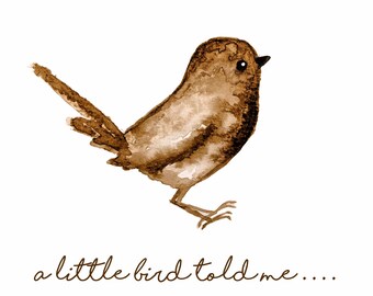 A Little Bird Told Me Letterpress Card - Etsy